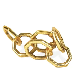 TIZO Chain Link Decorative Object - Gold Tone