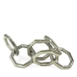 TIZO Chain Link Decorative Object - Silver Tone