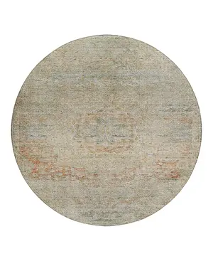 DALYN RUG COMPANY Tabrook Washable Tb10 Round Area Rug 8'0 X 8'0 - Tan/beige