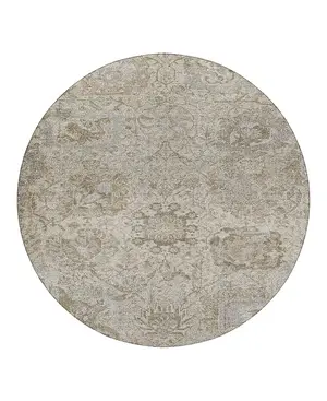 DALYN RUG COMPANY Tabrook Washable Tb15 Round Area Rug 8'0 X 8'0 - Ivory