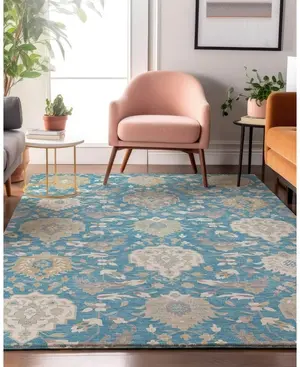 DALYN RUG COMPANY Tabrook Washable Tb4 Area Rug 3'0 X 5'0 - Blue