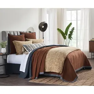 AMITY HOME Mateo Coverlet, King - Saddle