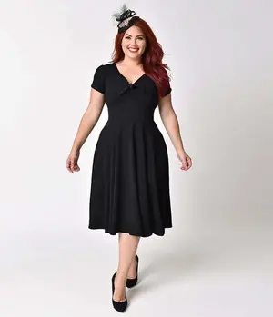 Unique Vintage Swing A-line Dress
