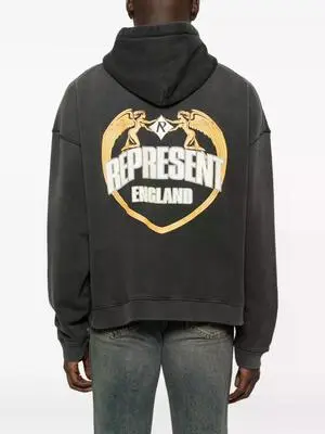 REPRESENT Logo-embroidered Hoodie