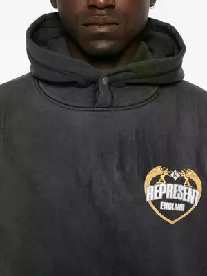 REPRESENT Logo-embroidered Hoodie