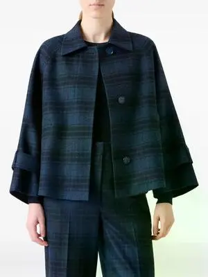 Akris Buttoned Plaid Jacket