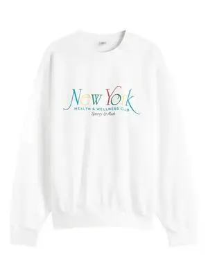 Women's White Crew Neck Sweatshirts Hoodies