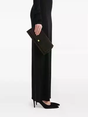 Khaite Audrey Suede Clutch - Brown