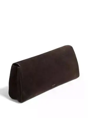 Khaite Audrey Suede Clutch - Brown