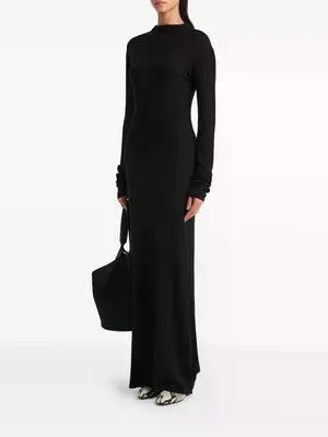 Khaite Long-sleeve Maxi Dress - Black