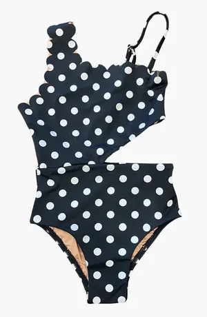 HERMOZA One-shoulder One-piece Swimsuit - Polka Confetti