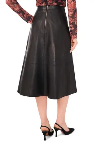 Ted Baker London Leather Flowy Skirt