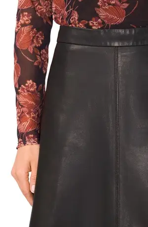 Ted Baker London Leather Flowy Skirt