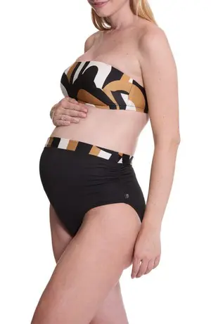 CACHE COEUR Odéon Maternity Bikini - Black Multicolor