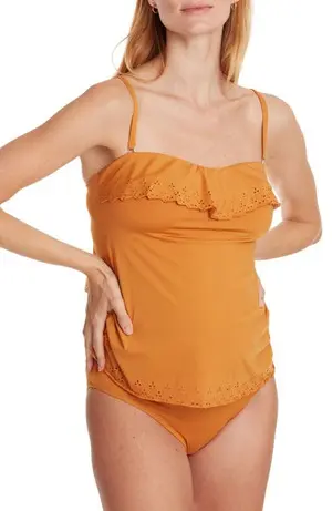 CACHE COEUR Maternity Bloom Tankini - Honey