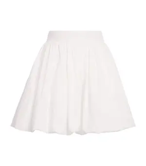 White Cotton Mini Skirts