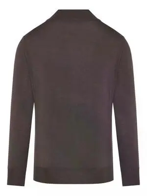 Canali Wool Polo Shirt - Brown