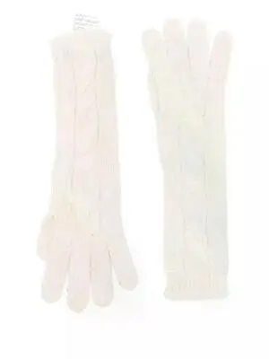 GRAN SASSO Cable-knit Gloves - Neutrals