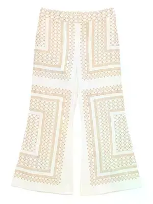 Zimmermann Geometric-print Flared Trousers
