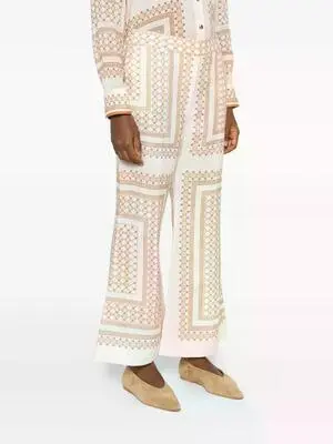 Zimmermann Geometric-print Flared Trousers
