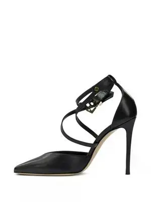 NINALILOU Buckled-strap Pointed-toe Pumps