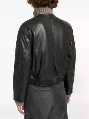 YVES SALOMON Cropped Leather Jacket