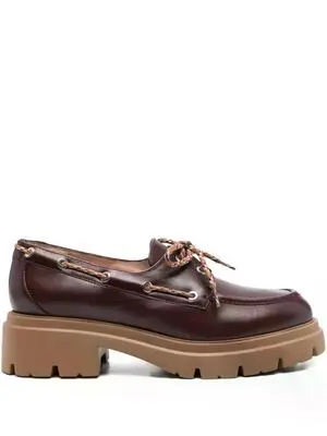 STUART WEITZMAN Chunky Leather Boat Shoes