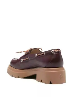 STUART WEITZMAN Chunky Leather Boat Shoes