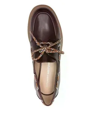 STUART WEITZMAN Chunky Leather Boat Shoes