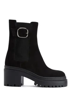 GIUSEPPE ZANOTTI Mairi Buckle Chelsea Boots - Black