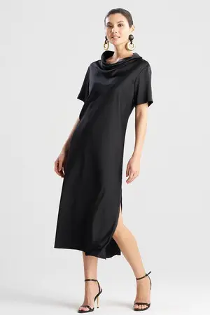 Natori Luxe Charmeuse Column Dress