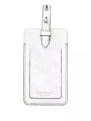 ASPINAL OF LONDON Leather Tag - Silver
