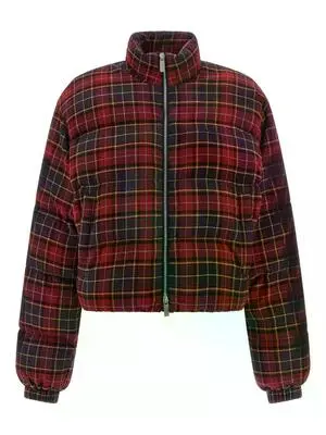 Off-White Arrow Checked Bomber Jacket - Red