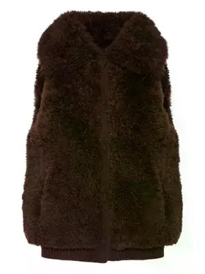 YVES SALOMON Cashmere Gilet - Brown