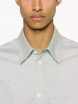 Thom Browne 4-bar Flannel Shirt - Grey
