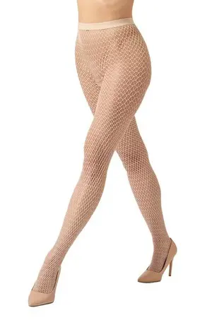 Wolford Fishnet Tights - Pink Salt
