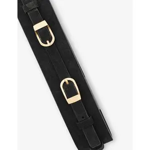 REISS Suede Double-buckle Belt