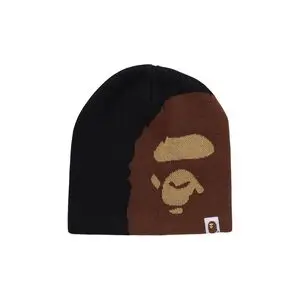 A BATHING APE Ape Head Knit Cap - Black