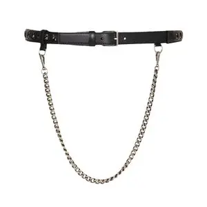 Alexander McQueen Inserted Chain Belt - Black