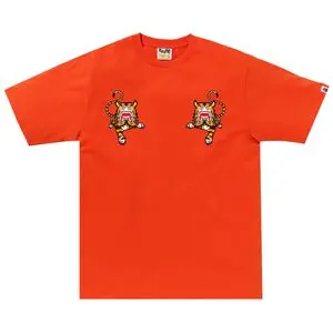 A BATHING APE Tiger Tee - Orange
