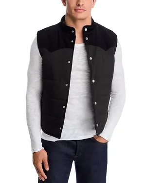 Monfrère Wayne Neddle Corduroy Vest - Noir