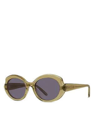 Loewe Geometric Sunglasses 54mm - Transparent Green/purple