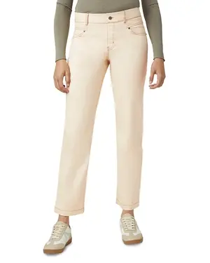 Hue Mid Rise Straight Jeans - Ecru