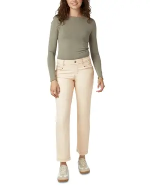 Hue Mid Rise Straight Jeans - Ecru