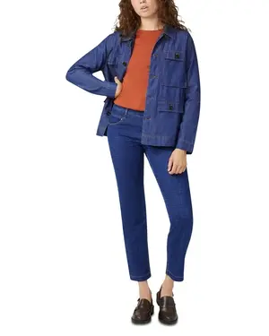 Hue Crosshatch Mid Rise Straight Jeans - Indigo