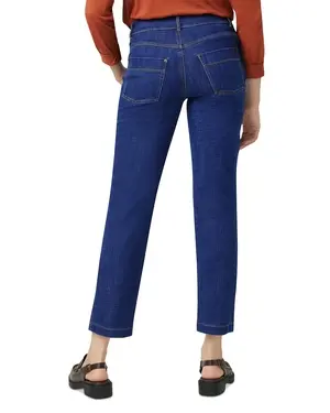 Hue Crosshatch Mid Rise Straight Jeans - Indigo