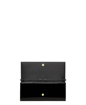 Saint Laurent Kate Clutch In Patent Leather - Black
