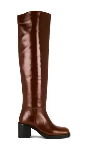 Women's Cognac Over-the-Knee Boots 