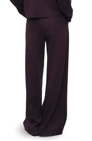Mango Elastic Waist Trousers - Burgundy