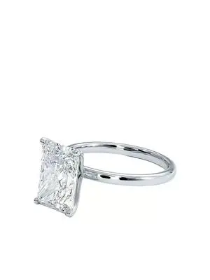 TILLA 14k White Gold 3ct Diamond Solitaire Ring - Silver